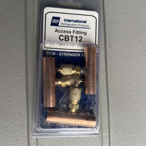 PACK of 3 IRP Anchor CBT12 1/4” Flare, 1/2” OD HVAC Copper Access Tee ...