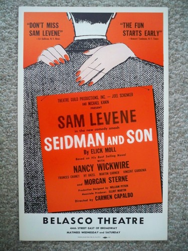 SEIDMAN AND SON Window Card SAM LEVENE / NANCY WICKWIRE NYC 1962 | eBay