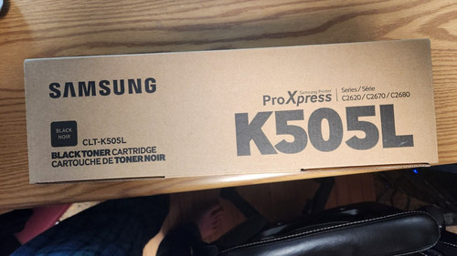 Samsung CLT-K505L Black Toner Print Cartridge C2620 C2670 C2680 Genuine ...