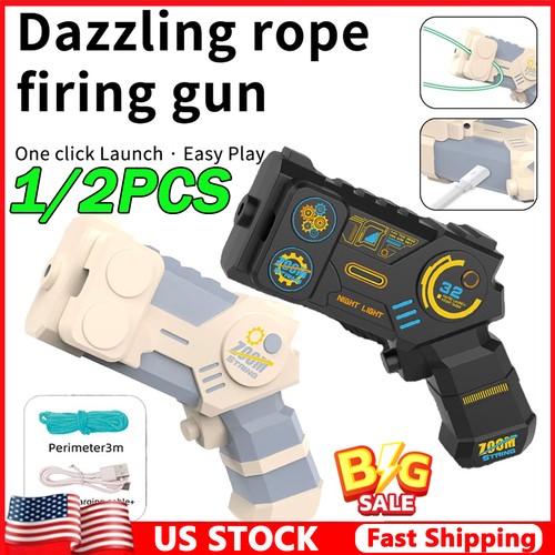 1/2pcs Lasso String Shooter Loop Toy Handheld Zip Rope Launcher ...