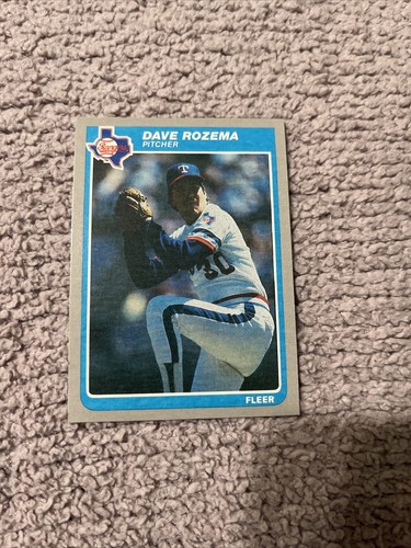 1985 Fleer Update U-91 Dave Rozema Texas Rangers | eBay