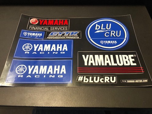 9pcs For Yamaha Racing Blu cRu Logo Decal Stickers | Blue | Vinyl ...