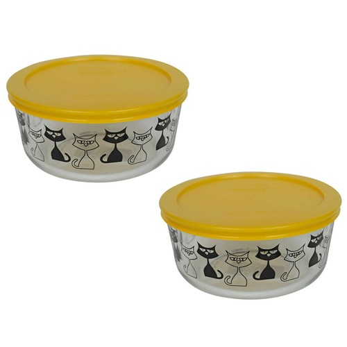 Pyrex 4 Cup Dish Halloween Black Cat. 2 pieces. Brand New. | eBay