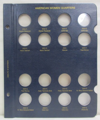 Whitman Classic Update Page #5213 American Women Quarters 2023P - 2024P ...