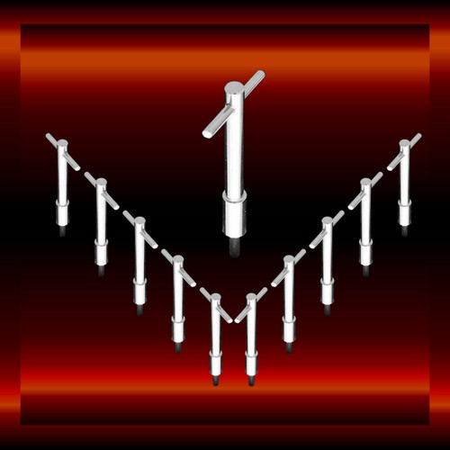 Chrome 4 Inch Valve Cover T Handle Set Of 10 Fits Small Block Mopar 318 ...