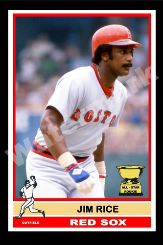 1976 style JIM RICE Boston Red Sox Poster MLB Sports ACTION Photo ...
