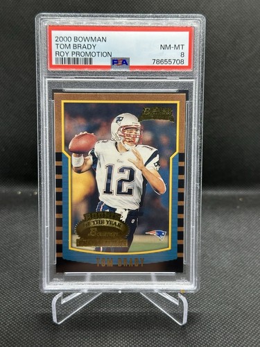 2000 Tom Brady Bowman ROY Promotion PSA 8 Rookie RC Low POP Only 250 ...