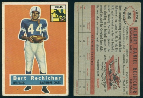 (69363) 1956 Topps FB 84 Bert Rechichar Baltimore Colts-VG | eBay