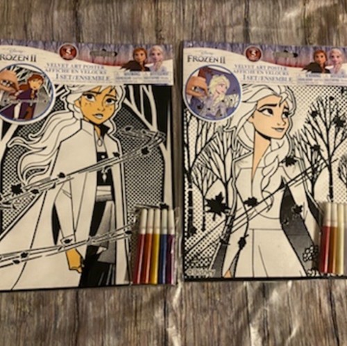 New Set of 2 Disney Frozen Velvet Posters with Markers | eBay