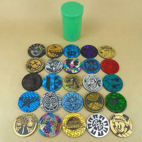 Lot of 25 Authentic POG Kini Slammers The World Pog Federation 1990s ...