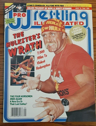 PRO WRESTLING ILLUSTRATED MAGAZINE 1990 THE HULKSTER WRATH - HOGAN + 4 ...