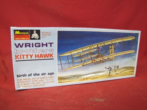 Monogram Vintage Wright Brothers KITTY HAWK Plastic New Sealed Box | eBay