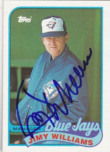JIMY WILLIAMS TORONTO BLUE JAYS SIGNED 1989 CARD HOUSTON ASTROS BOSTON ...