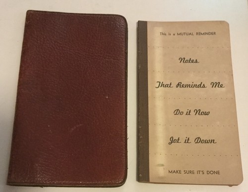 Vintage Genuine Leather Mutual Reminder Notepad With Perforated Sheets ...