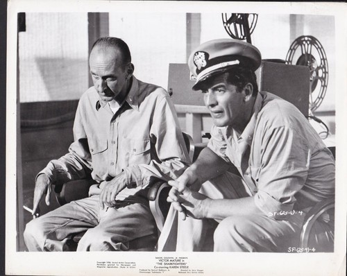Victor Mature Philip Coolidge in The Sharkfighters 1956 movie photo ...