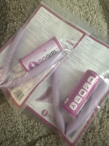 (2) GO GIRL Reusable Silicone Portable Urinal Women Camping Concerts ...