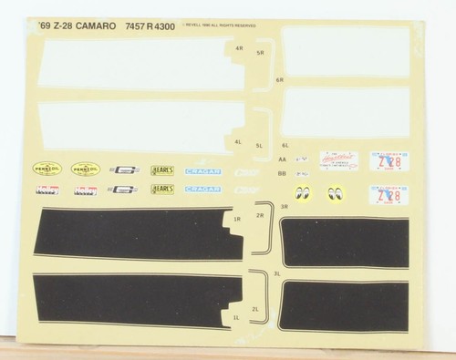 Model kit Decal Sheet Z/28 unused P21 | eBay