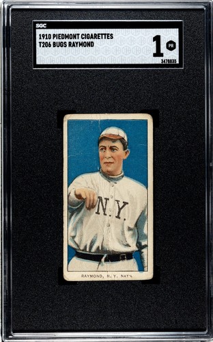 1910 T206 BUGS RAYMOND PIEDMONT SGC 1 Graded | eBay