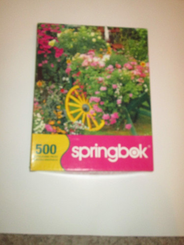 Springbok Puzzle 500 PC Blooming Cart Flowers Garden 20x20 Complete FS ...