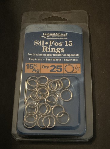 Pack Of 25 LUCAS-MILHAUPT 98702 SIL FOS 15% AG RING 1/2" OD | eBay