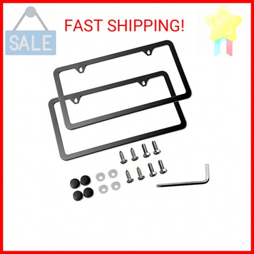 LFPartS UV Resistant Slim Style Stainless Steel License Plate Frame ...