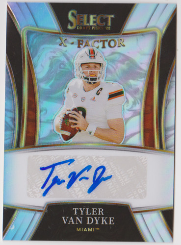 2022 Panini Select Draft Picks X-Factor Signatures Tyler Van Dyke #X ...