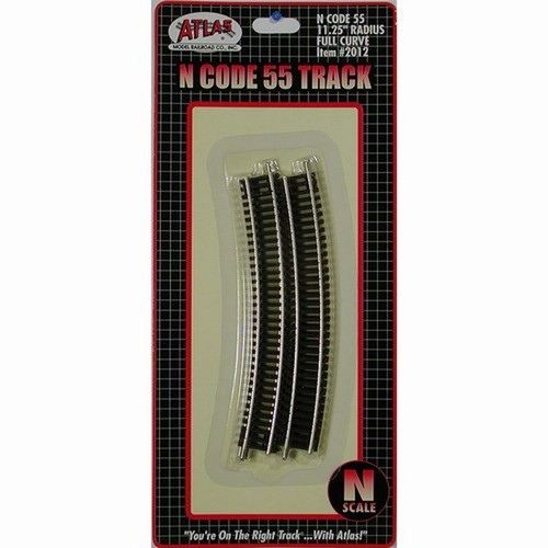 Atlas N Scale ~ New 2024 ~ Code 55 Track ~ 11.25″ Radius Curve (6 ...