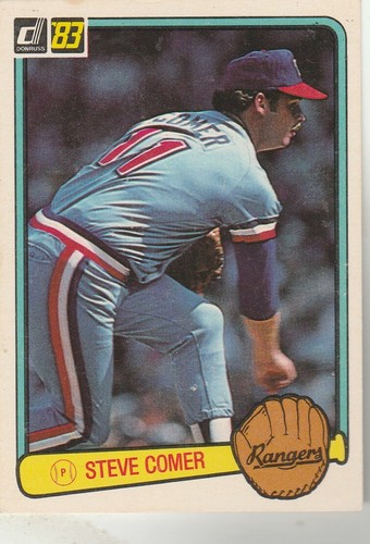 FREE SHIPPING-MINT-1983 Donruss Texas Ranger #163 Steve Comer PLUS ...