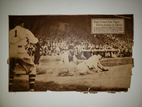 Cleveland Indians Detroit Tigers Game 1932 Colorfoto George Uhle Clint ...