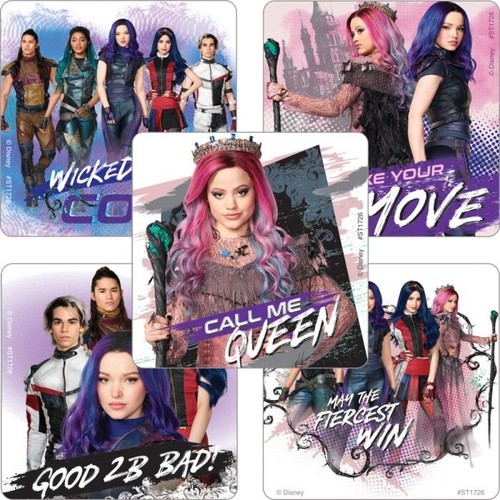 Disney Descendants Stickers x 5 - Birthday Party Favours - Mal Carlos ...