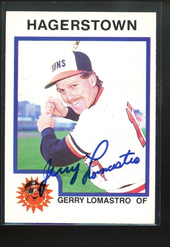 1987 Hagerstown Suns GERRY JERRY LOMASTRO Signed Card autograph RC ...