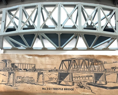 Lionel No. 321 Trestle Bridge Complete W/ ORIGINAL Box, ASSEMBLY PAPER ...