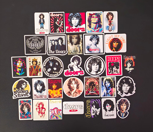 The Doors Inspired Stickers Jim Morrison Classic Rock Band Logo 60's 70 ...