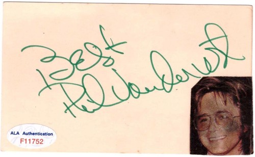 PHILIP VANDERVORT Signed 3x5 Index Card actor in "Mannix" ALA F11752 | eBay
