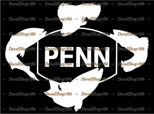 PENN Fishing Reels VI - Cars/SUV's/Trucks Vinyl Die-Cut Peel N' Stick ...