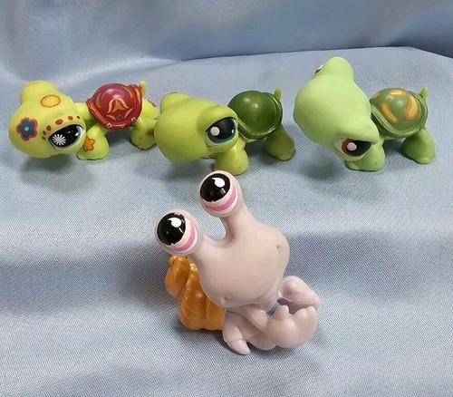 Littlest Pet Shop LPS Turtle #1009, 187, 119, Hermit Crab #859 Lot Of 3 ...