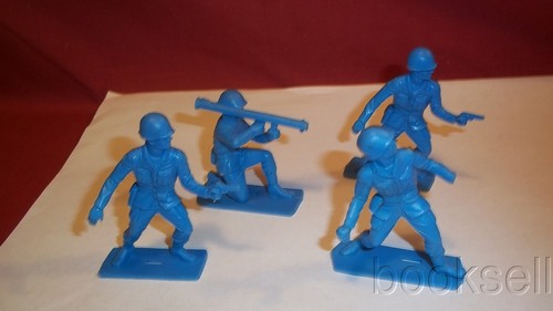 LOT OF 4 ORIGINAL 1964 REMCO HAMILTON INVADERS 70MM SOFT PLASTIC BLUE ...