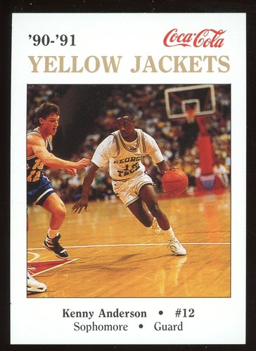 1990-91 Kellogg's Coca Cola Yellow Jackets KENNY ANDERSON QUEENS NY | eBay