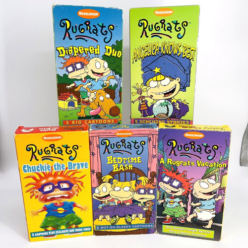 VTG LOT OF 5 RUGRATS VHS ORANGE TAPES NICKELODEON-CARTOONS-1996-97-98 ...