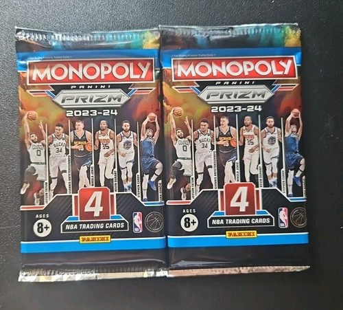 Lot of 2 packs 2023-24 Panini Prizm NBA Monopoly Factory Sealed 4 cards ...