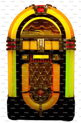 1950's Classic Jukebox Birthday ~ Edible 2D Fondant Cake Cupcake Topper ...