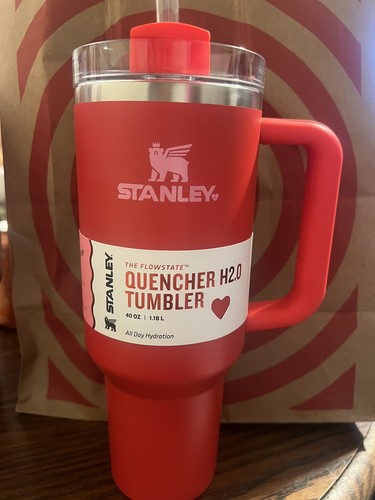Stanley Valentines Day Heart 40 oz Target Exclusive Red Tumbler In Hand ...