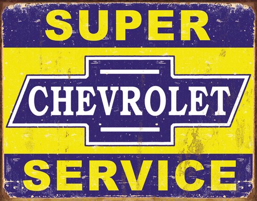 Super Chevy Service Tin Sign 1355 | eBay