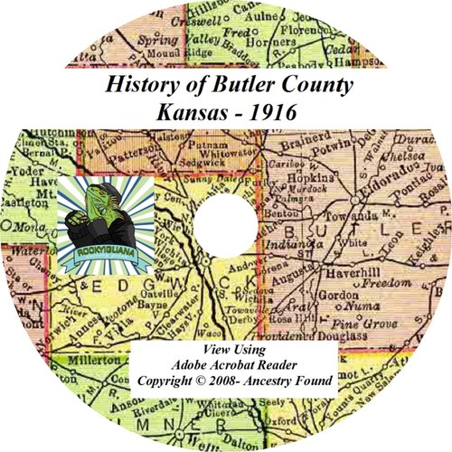 1916 History & Genealogy of BUTLER County Kansas | eBay