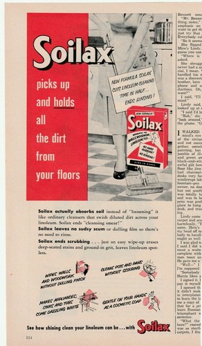 SOILAX 1950's 5.25" X 11.25" Magazine Ad ST3 | eBay