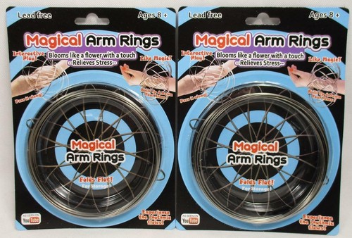 2 Magical Arm Rings Toy Flow Ring Kinetic Fidget Spring Stress Anxiety ...