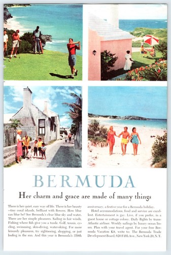 1959 BERMUDA TOURISM Vintage 6.5"X10" Magazine Ad 1950's M656 | eBay