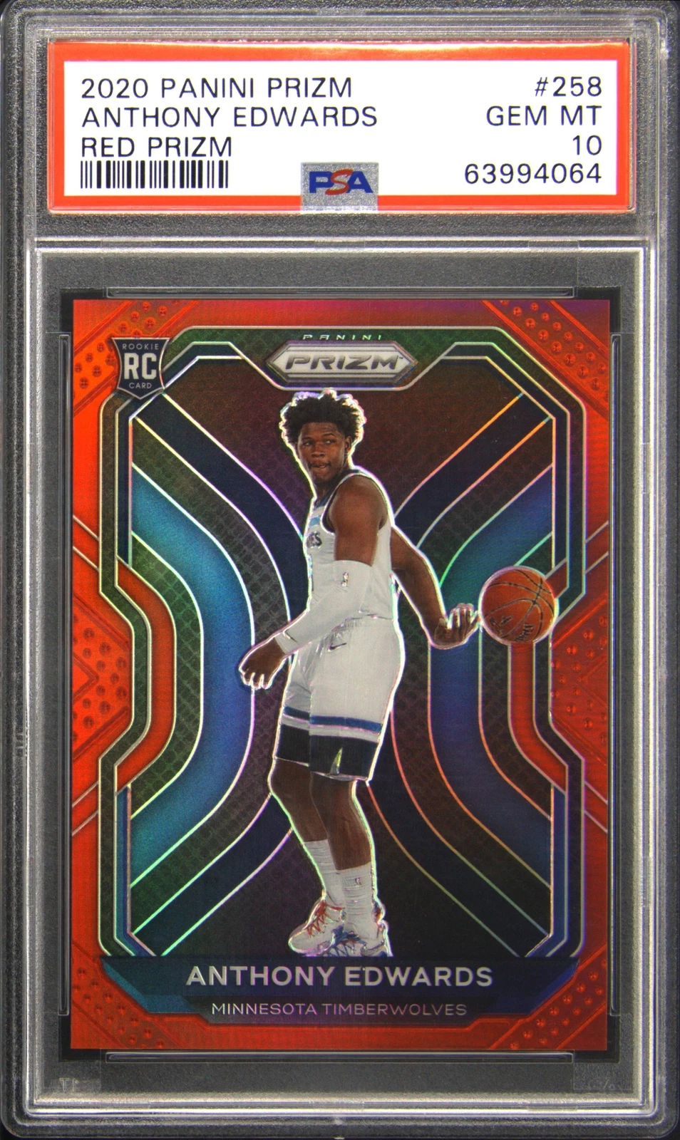 Anthony Edwards 2020 Prizm #258 Red /299 Price Guide - Sports Card Investor