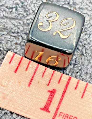 antique fancy gold paint bakelite numbers cube dice backgammon vintage ...
