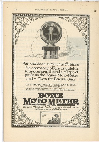 1926 Boyce Motor Meter Ad: The Sign of a Progressive Dealer - Long ...